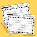 Free Writing Letters of the Alphabet Preschool Worksheets