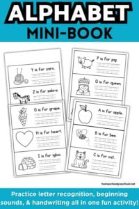 Printable Tracing Worksheets Alphabet Mini Book (A–Z)