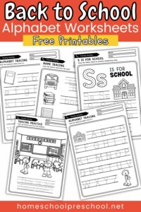 Back to School Alphabet Worksheets: Fun for Preschoolers