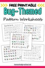 Bug Preschool Pattern Worksheets: Fun and Engaging Learning