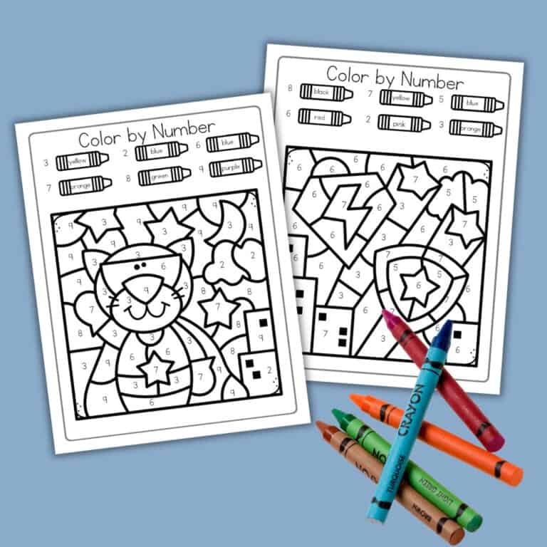 Superhero Color by Number: Combining Fun and Learning