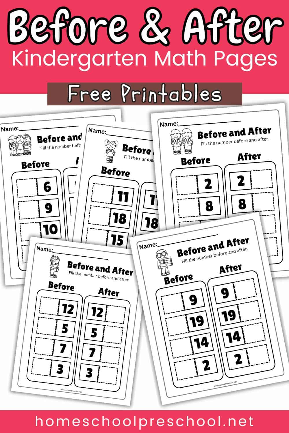 Free Number Sequence Worksheets for Kindergarten
