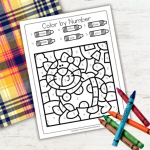 Free Cat Color by Number Printables for Kids (1-20)