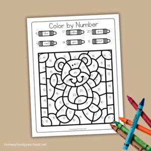 Fun & Educational Teddy Bear Color by Number Worksheets