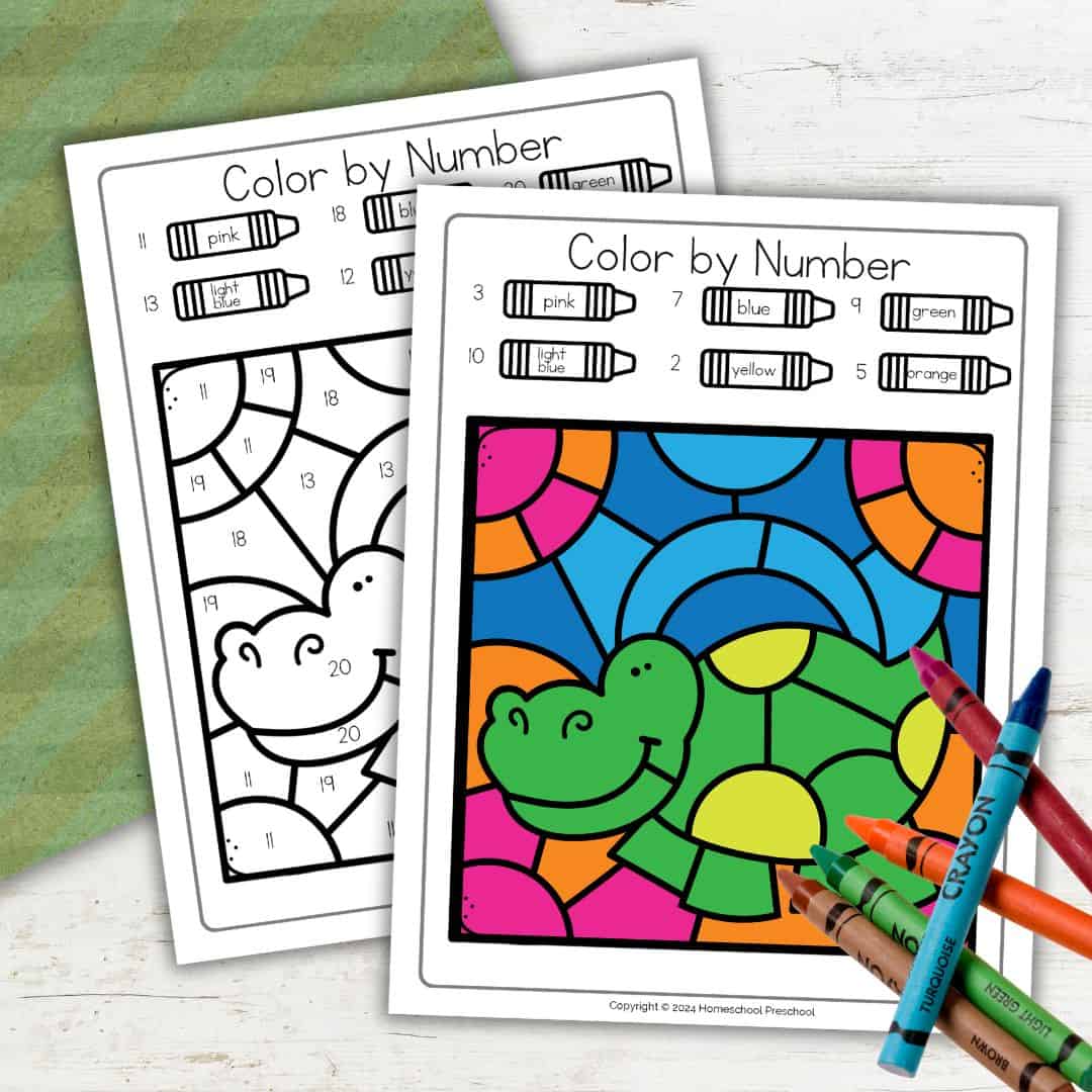 Engage Kids with Color by Number Alligator Activities