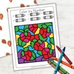 Free Pack of Strawberry Color by Number Worksheets for Kids