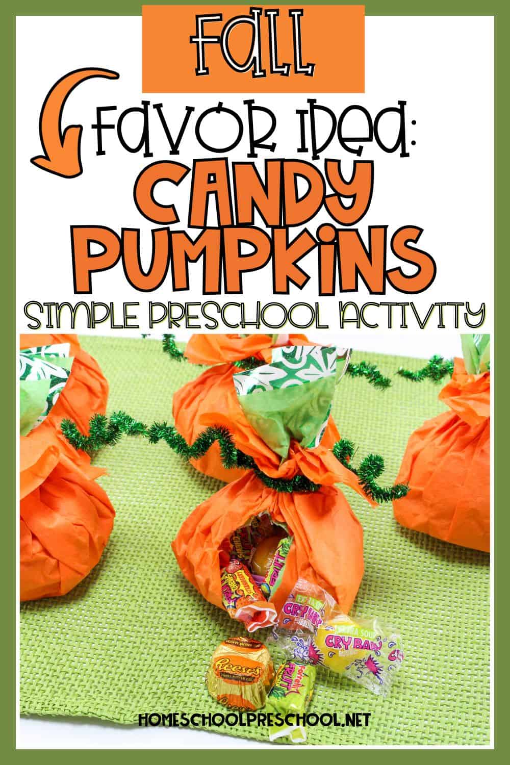 Candy Stuffed Pumpkins Craft for Preschool Kids