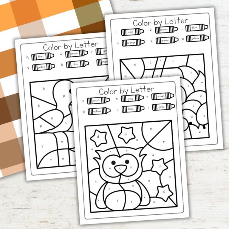 Fall Color by Alphabet Worksheets: Cozy and Educational Fun