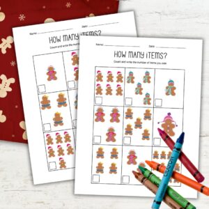 Fun and Festive Gingerbread Man Counting Worksheets