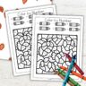 Free Pack of Strawberry Color by Number Worksheets for Kids