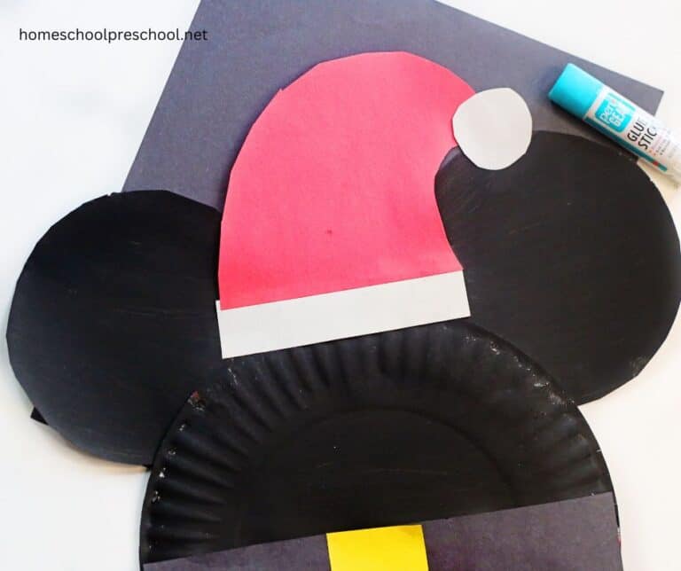 Mickey Mouse Santa Craft for Preschoolers