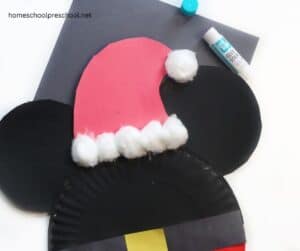 Mickey Mouse Santa Craft for Preschoolers