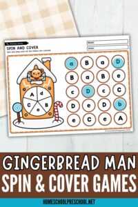 Gingerbread Letter Recognition Games for Preschoolers