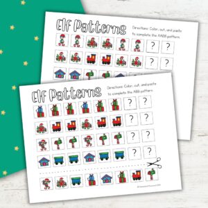 Free Elf Patterns Printable Worksheets for Preschoolers