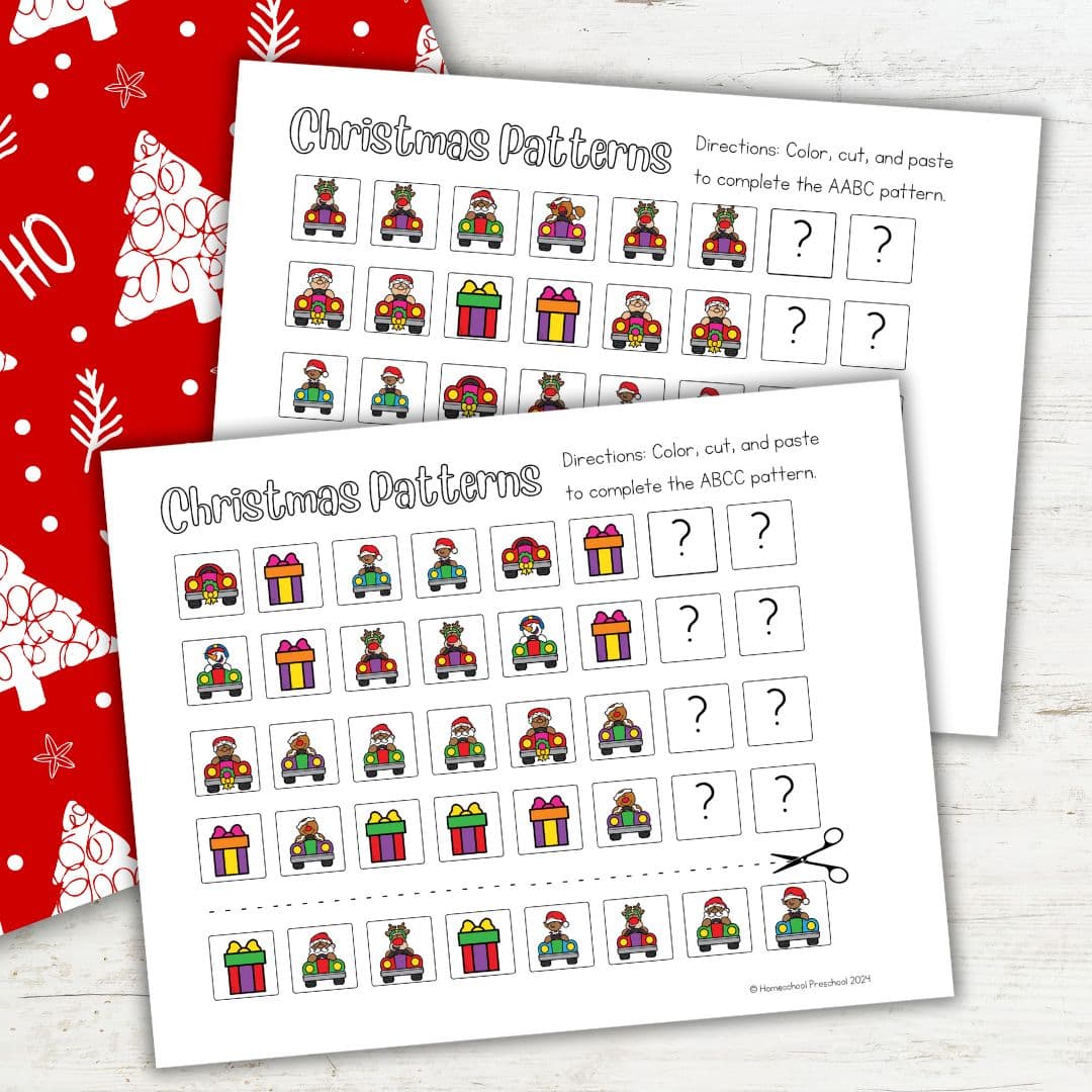Get into the Holiday Spirit with Christmas Pattern Worksheets