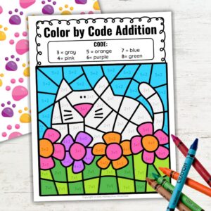 Addition to 10 Color by Number Fun for Kindergarten Kids