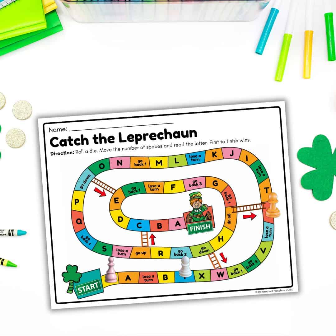 Catch the Leprechaun Game for Preschoolers (Free Printable)