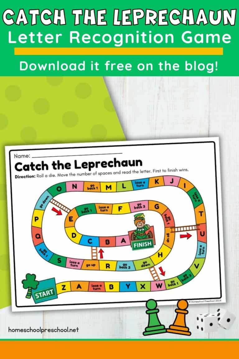 Catch the Leprechaun Game for Preschoolers (Free Printable)