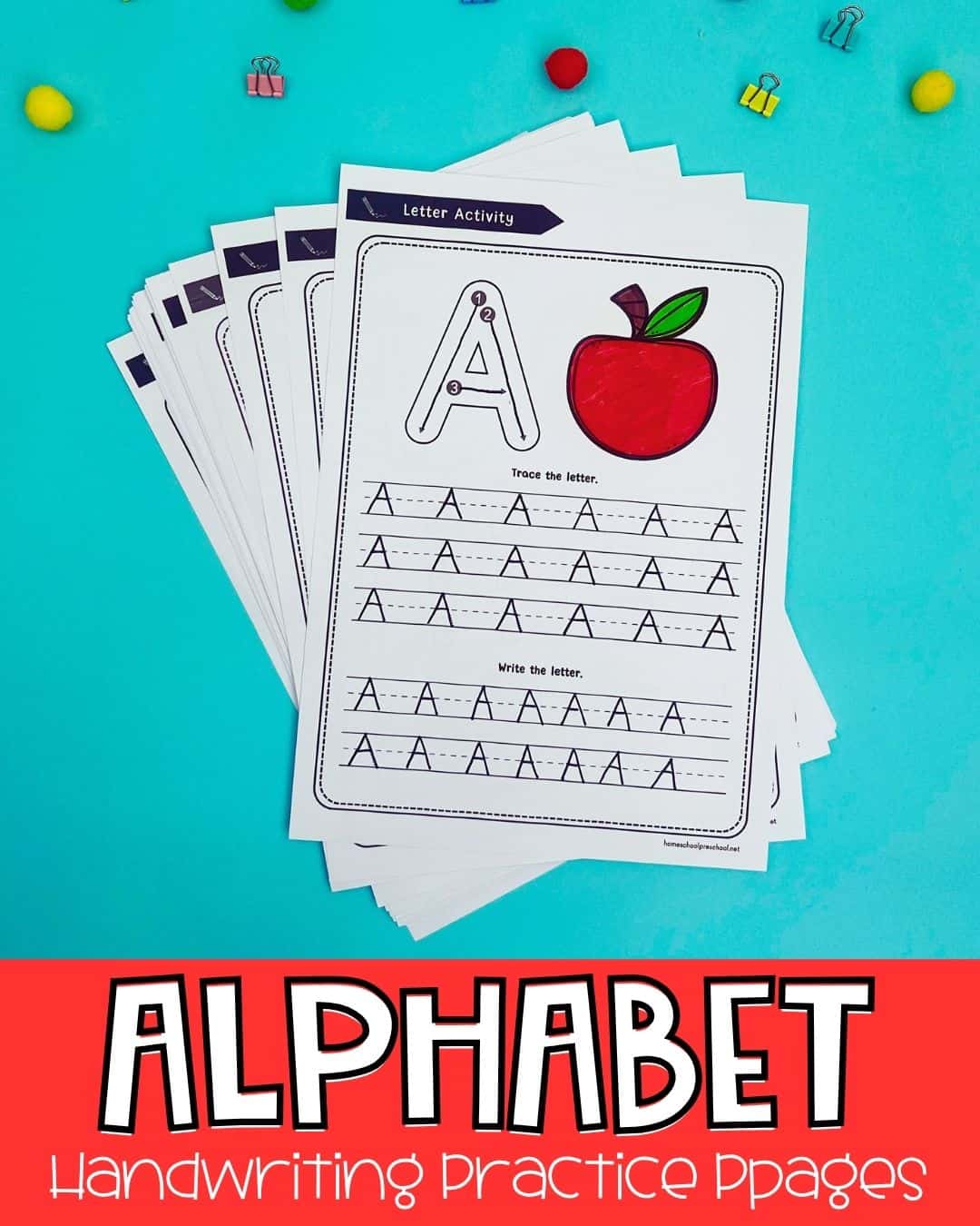 Alphabet Handwriting Practice Pages for Preschool & Kindergarten