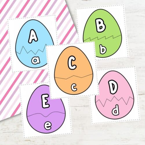 Easter Egg Letter-Matching Printable for Early Learners