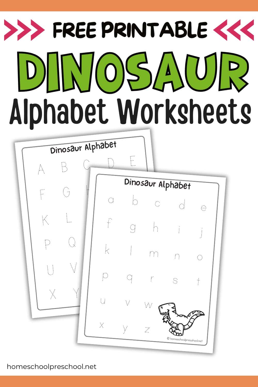 Dinosaur Alphabet Printables for Preschool & Kindergarten
