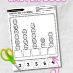 Easter Counting Worksheets for Preschool and Kindergarten