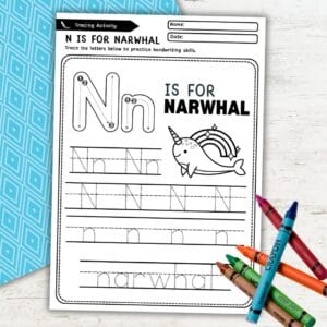 Narwhal Alphabet Worksheets for Kids – Fun & Free Printables