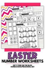 Easter Number Worksheets for Fun Preschool Math Practice