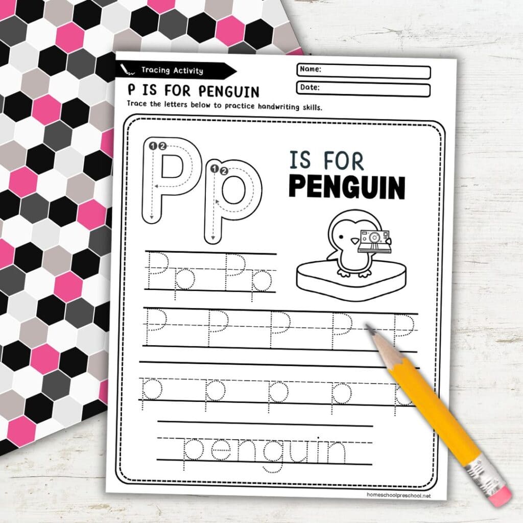 Penguin Kindergarten Alphabet Worksheets for Early Learning