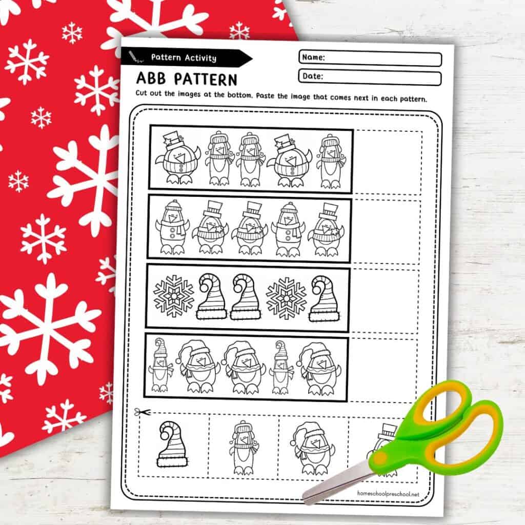Penguin Pattern Printable – Fun Preschool Pattern Activity
