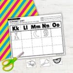 Letter Sounds Cut and Paste Sorting Worksheets for Kids