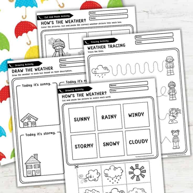 Fun & Engaging Weather Preschool Worksheets for Kids