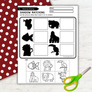 Zoo Animals Cut and Paste Worksheets for Preschoolers