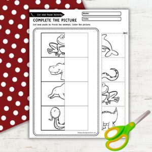 Zoo Animals Cut and Paste Worksheets for Preschoolers
