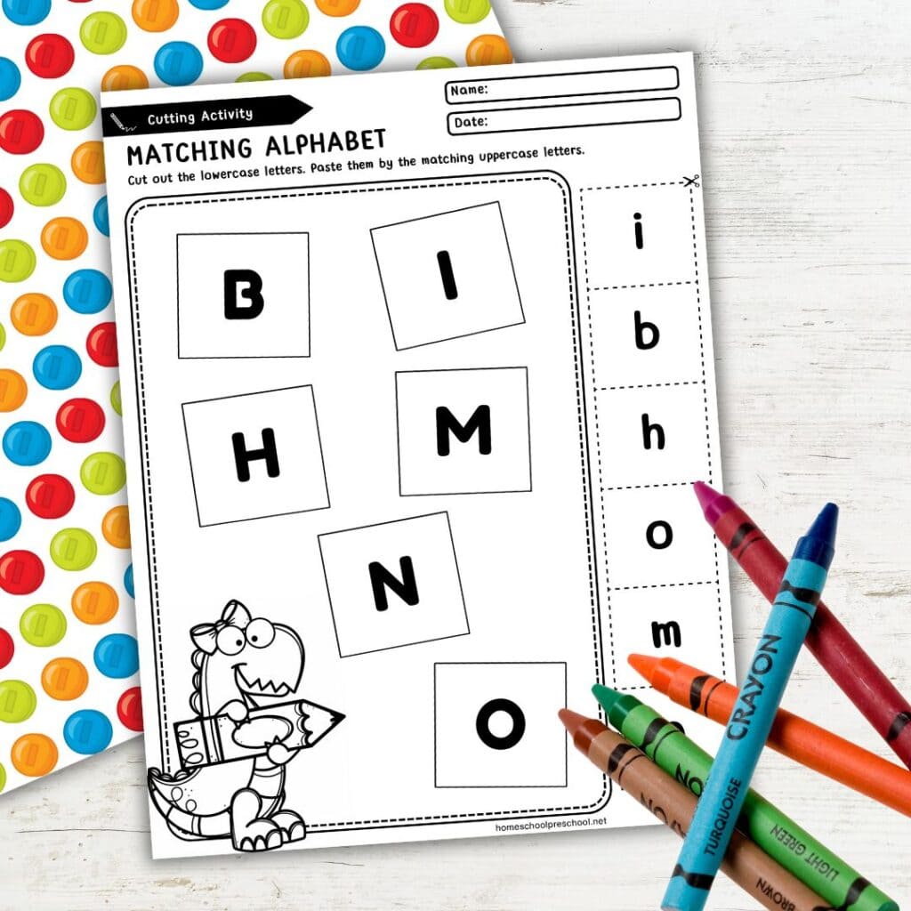 Matching Alphabet Worksheets for Kindergarten – Free Printables