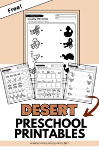 Fun and Free Desert Preschool Printables for Early Learning