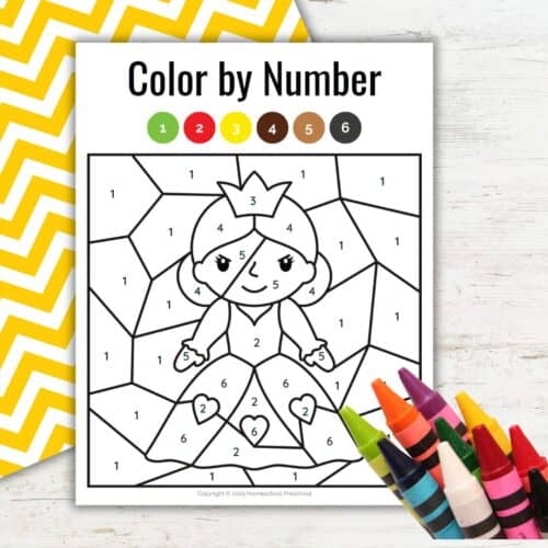 Alice in Wonderland Color by Number Printables for Kids