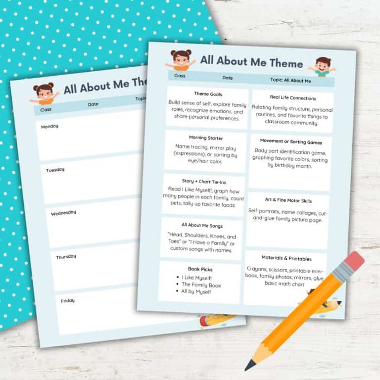 All About Me Preschool Theme Ideas and Activities