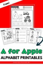 Fun Apple Alphabet Worksheets for Preschool and Kindergarten