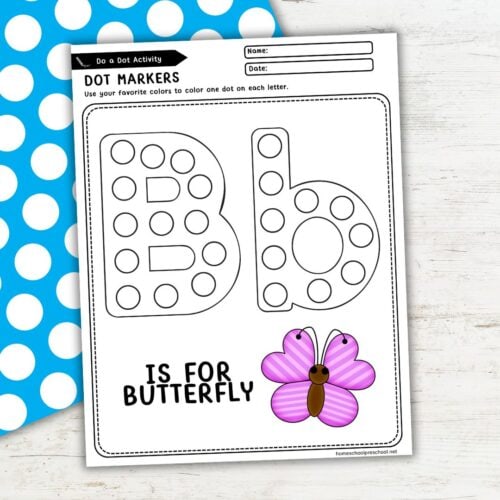 Butterfly Do-a-Dot Printable – Fun Preschool Activity