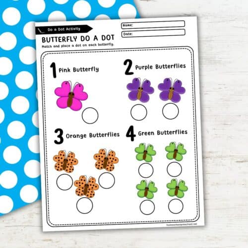 Butterfly Do-a-Dot Printable – Fun Preschool Activity