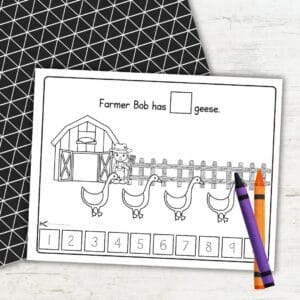 Farm Animal Counting Book for Preschool Math Skills