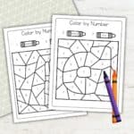 Letter A Color by Number Worksheet for Preschoolers