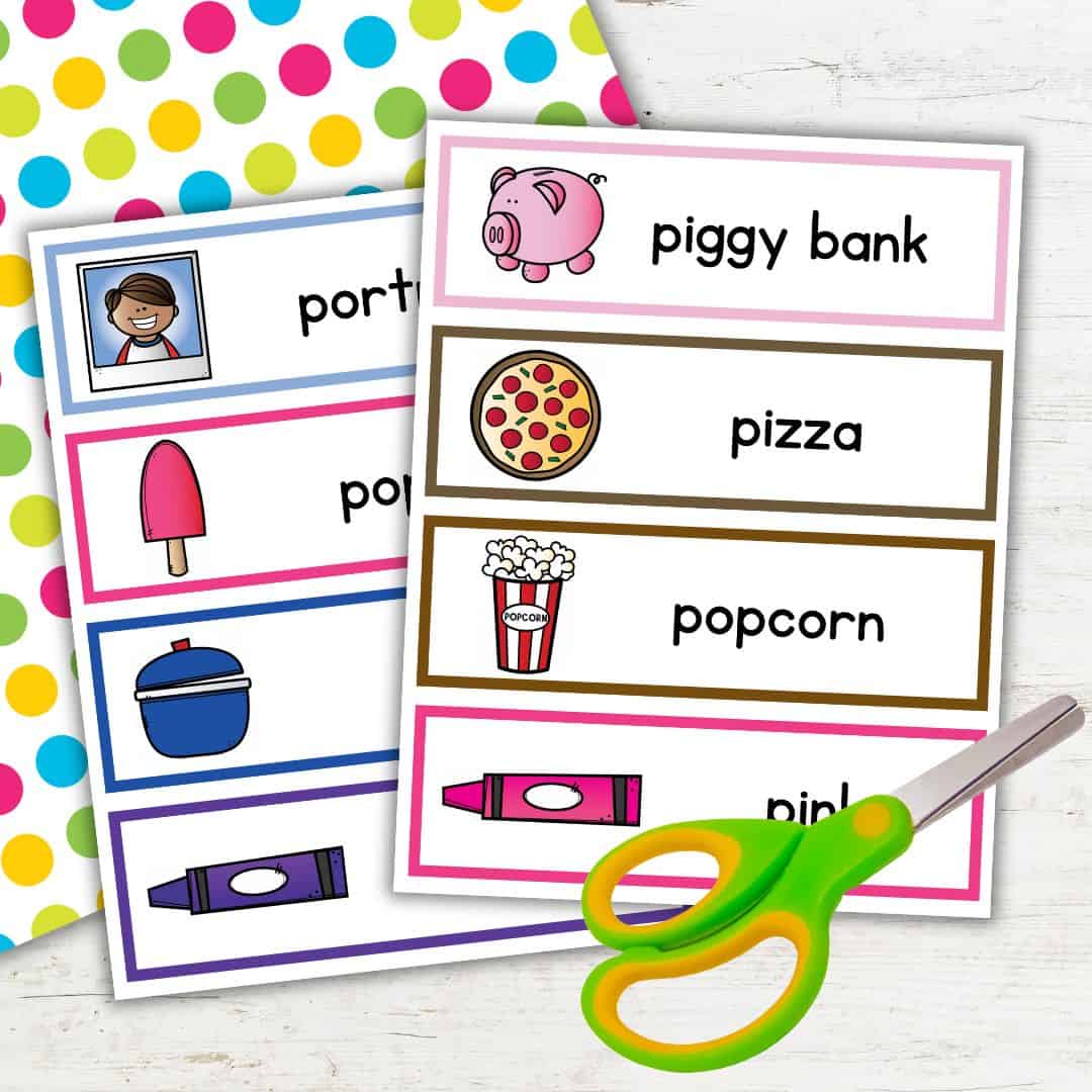 Letter P Words for Preschool – Free Printable Word Cards