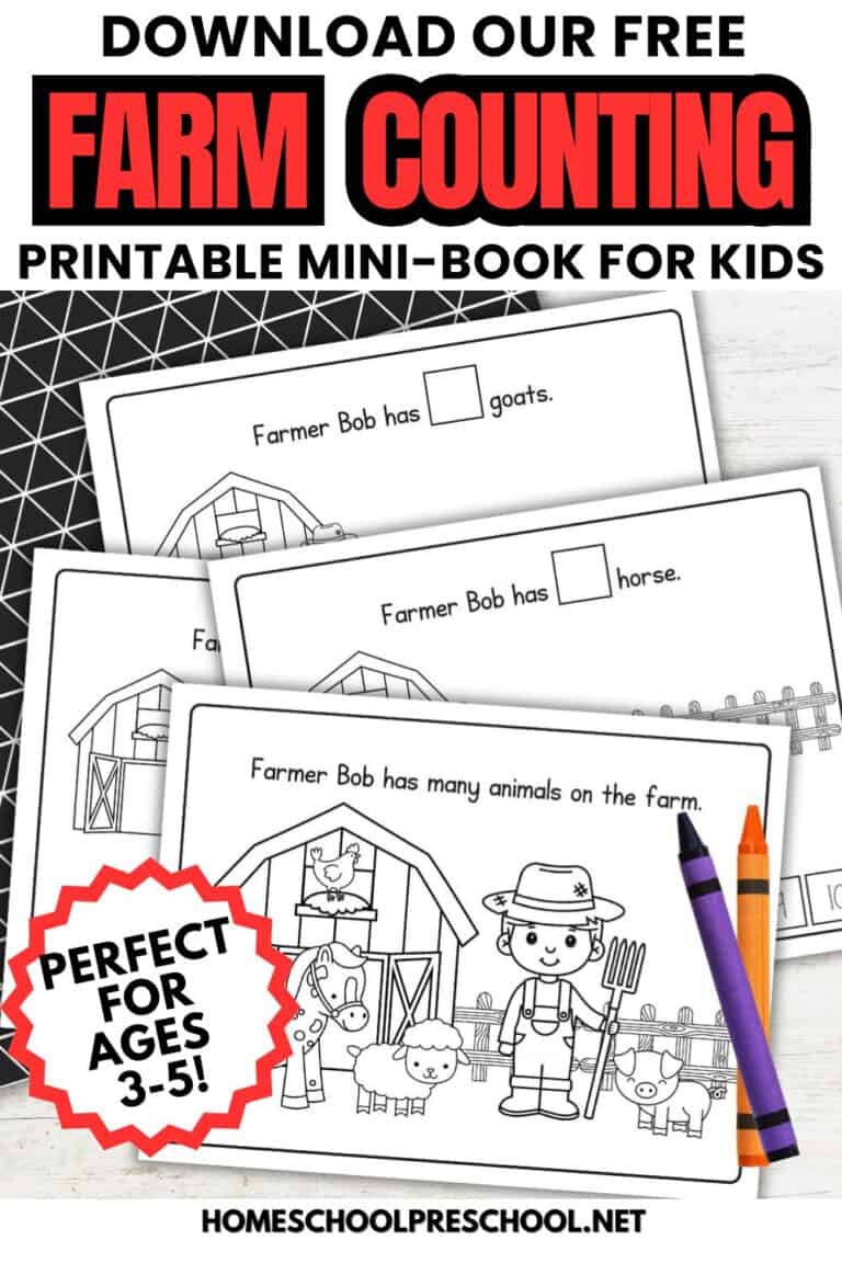 Farm Animal Counting Book for Preschool Math Skills