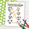 Cow Shape Matching Worksheets for Preschool & Kindergarten