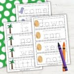 Pre Primer Sight Words Printable for Preschoolers