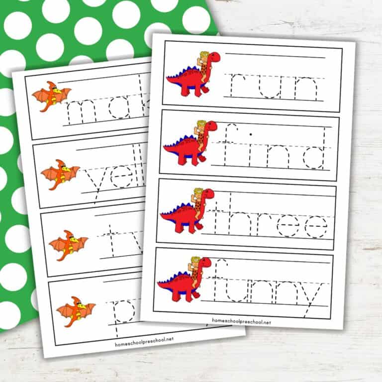 Pre Primer Sight Words Printable for Preschoolers