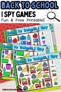 I Spy Back to School Printables for Preschoolers