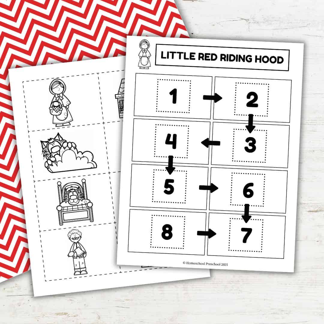 Little Red Riding Hood Story Sequencing Printable